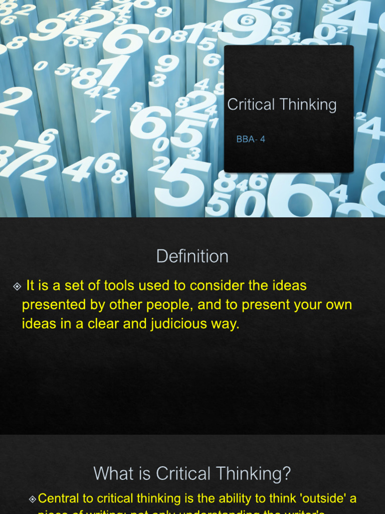 Critical Thinking | PDF