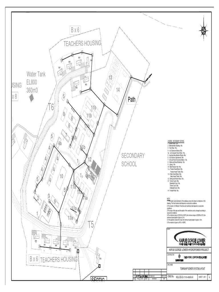 Attachment 1 - Layout of Detailed Design Drawings of Sewer System of ...