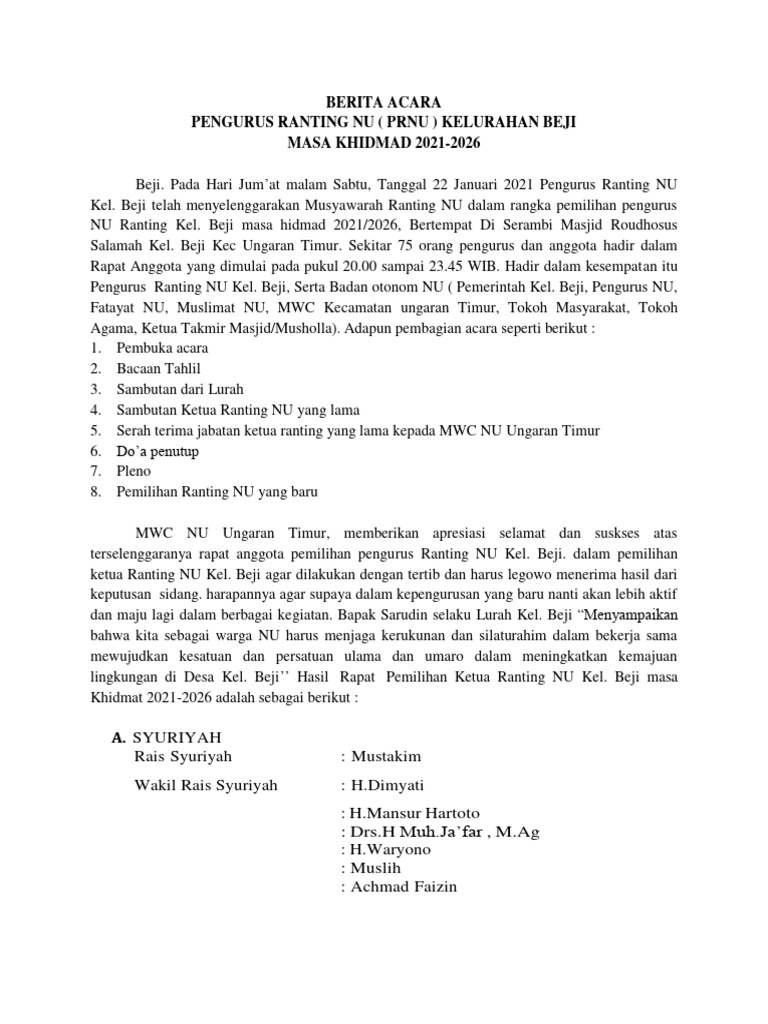 Berita Acara | PDF | Gaya Hidup