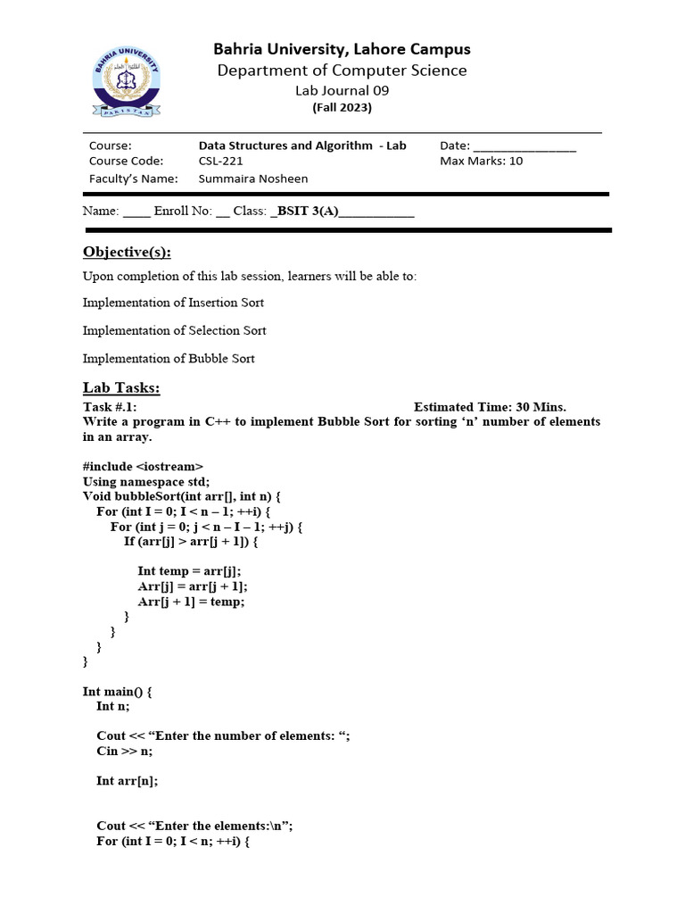Lab 9 | PDF | Software Development | Computer Science