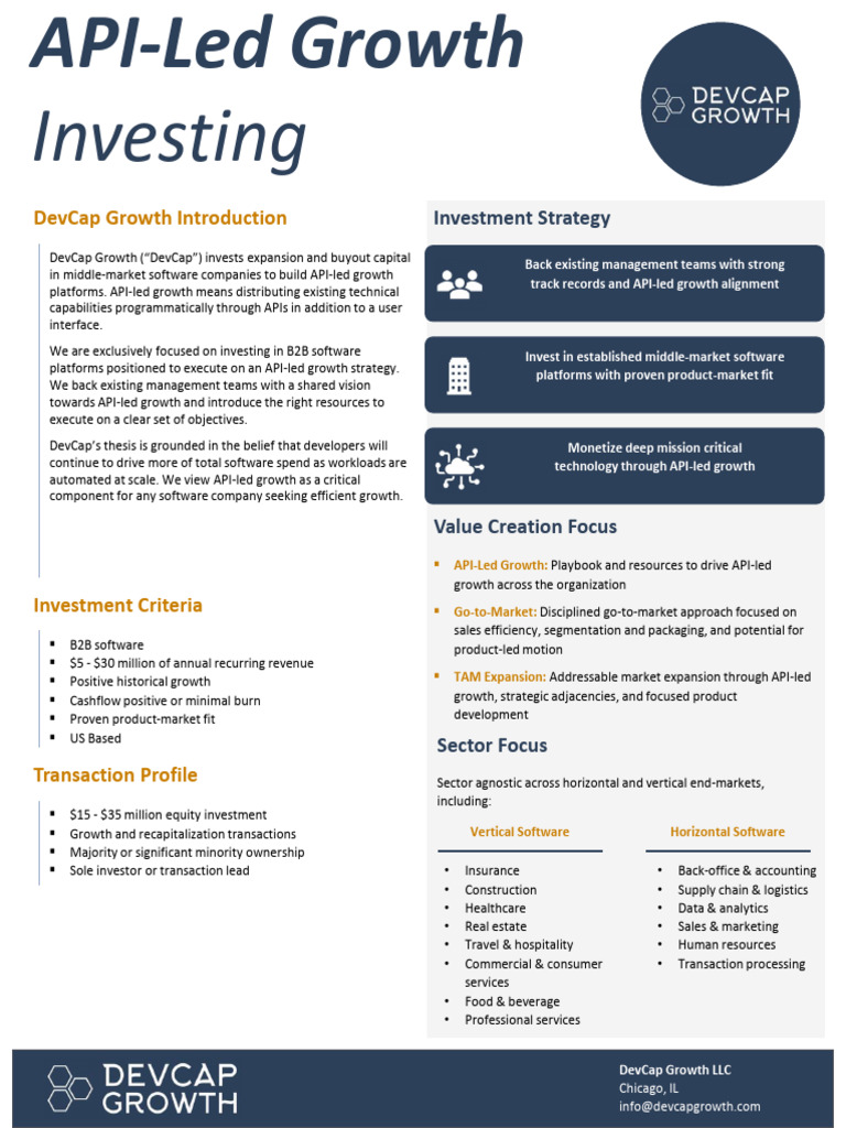 DevCap Tearsheet Vdesign | PDF | Investing | Analytics