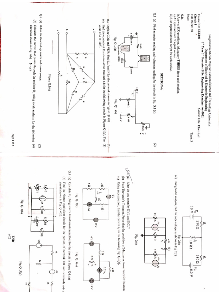 1st Year 1st Semester Final-2021 | PDF