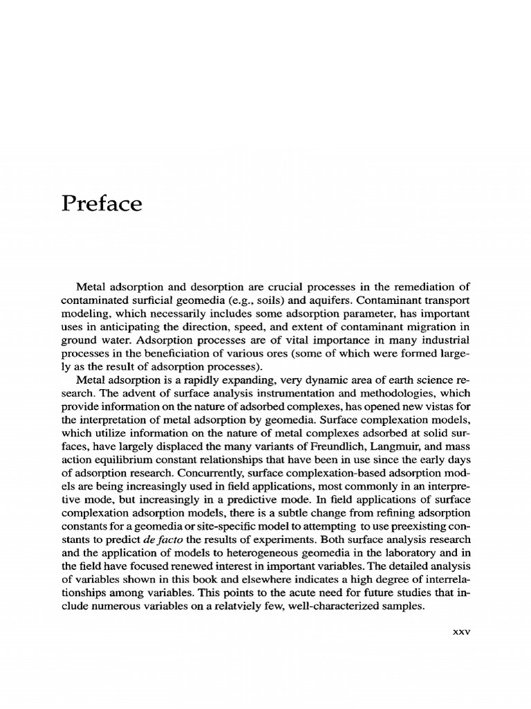 Preface | PDF | Adsorption | Physical Sciences