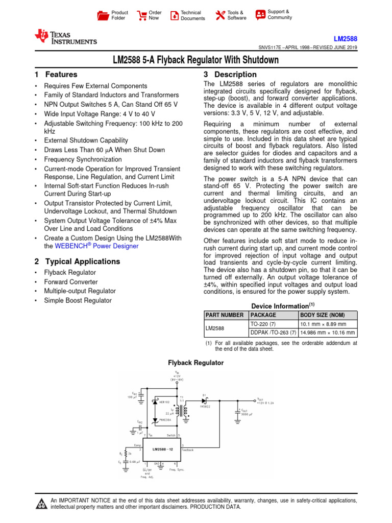 LM 2588 | PDF | Amplifier | Transformer