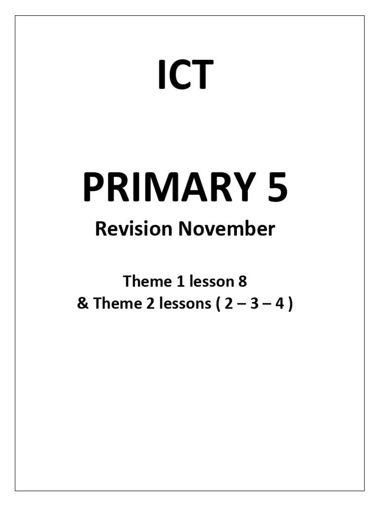 Ict Sheet Prim 5 Nov 23-24 | PDF | Phishing | Computer Virus