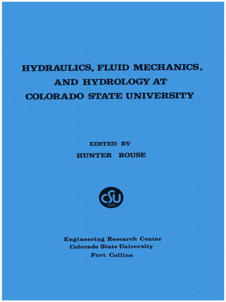 Hydraulics Fluid Mechanics and Hydrology at CSU | PDF | Hydrology ...