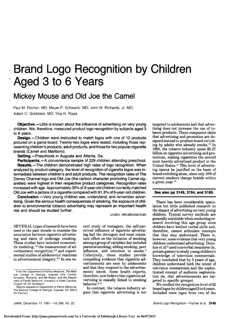 4 - Brand Logo Recognition by Children Aged 3 To 6 Years | PDF