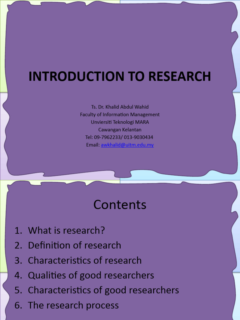 01 Introduction To Research | PDF