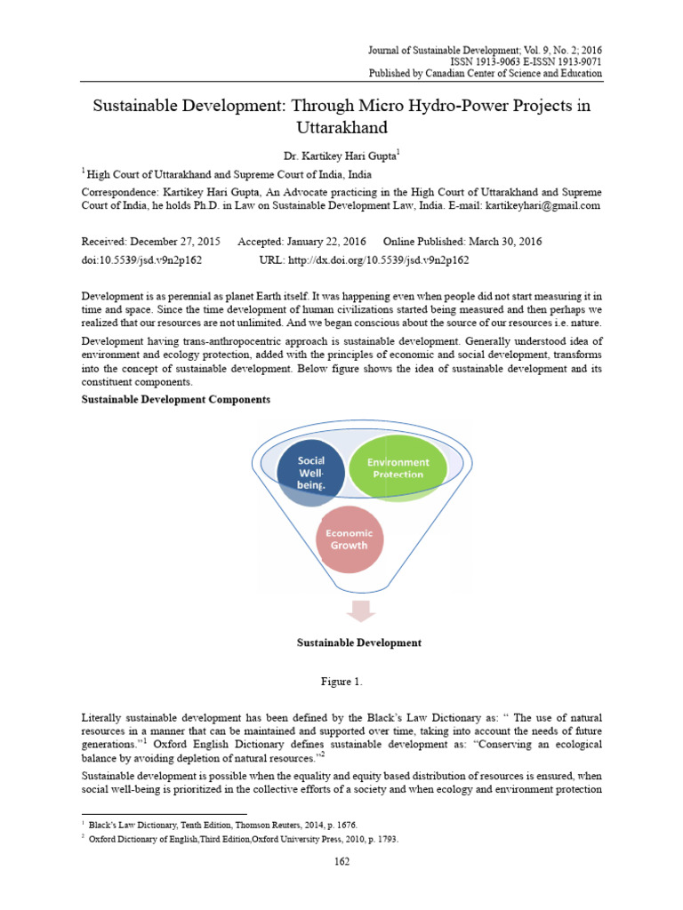 Sustainable Development Through Micro Hydro Projects in Uttarakhand ...