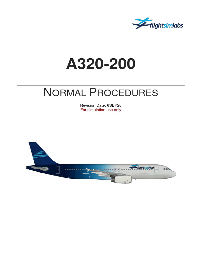 A320X Normal Procedures P3D | PDF
