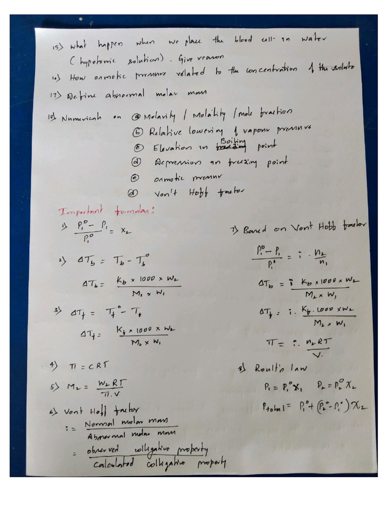 Solution Imp Questions | PDF
