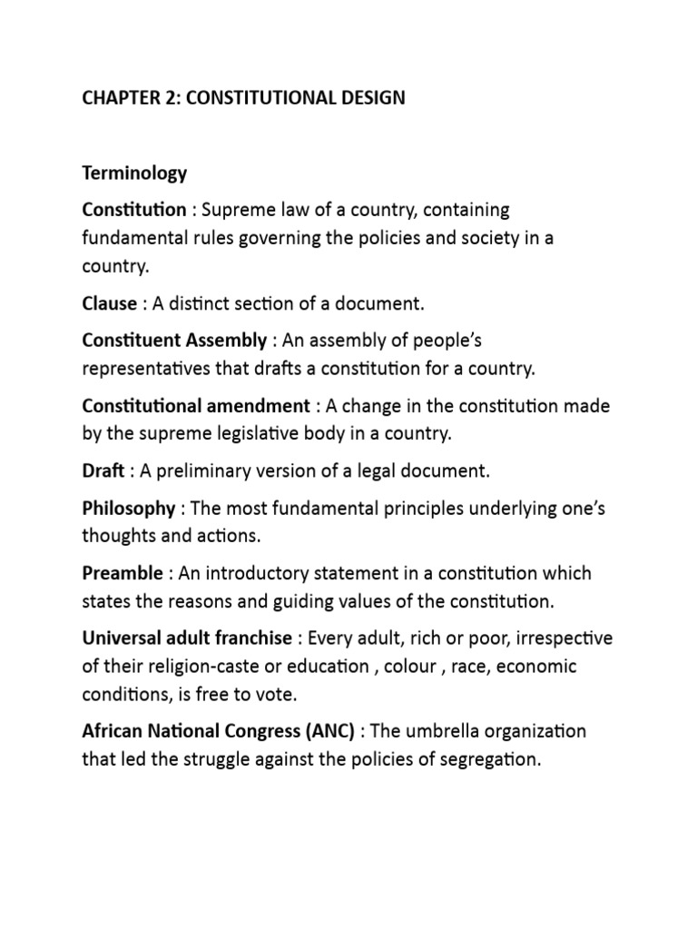 Extra Notes CONSTITUTIONAL DESIGN | PDF | Social Science | History