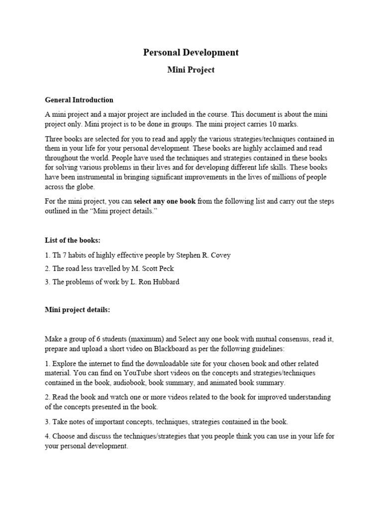 MINI project - PD- Group | PDF | Learning | Cognition