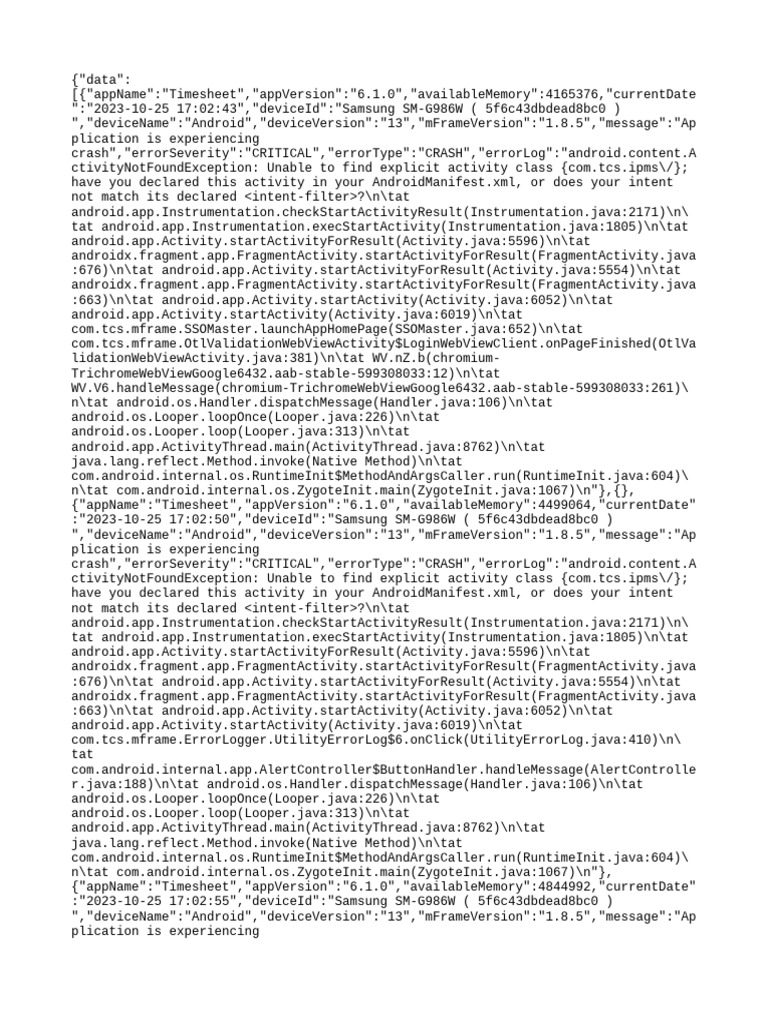 Timesheet ErrorReport | PDF