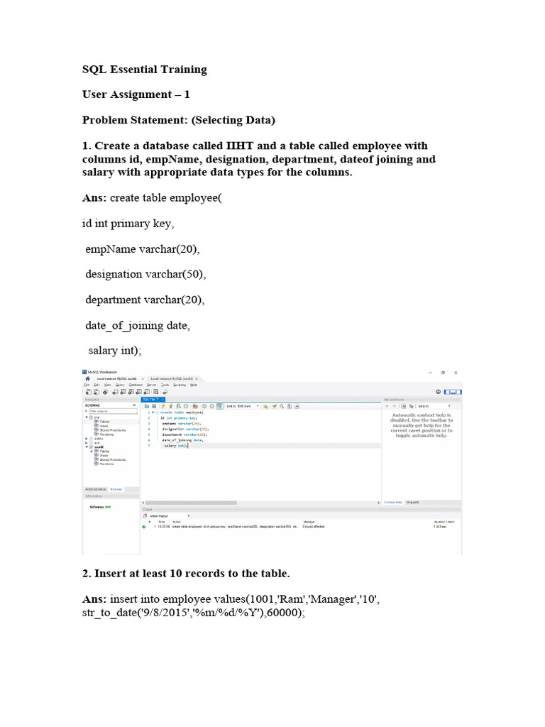 Sql Assignment 3 Pdf