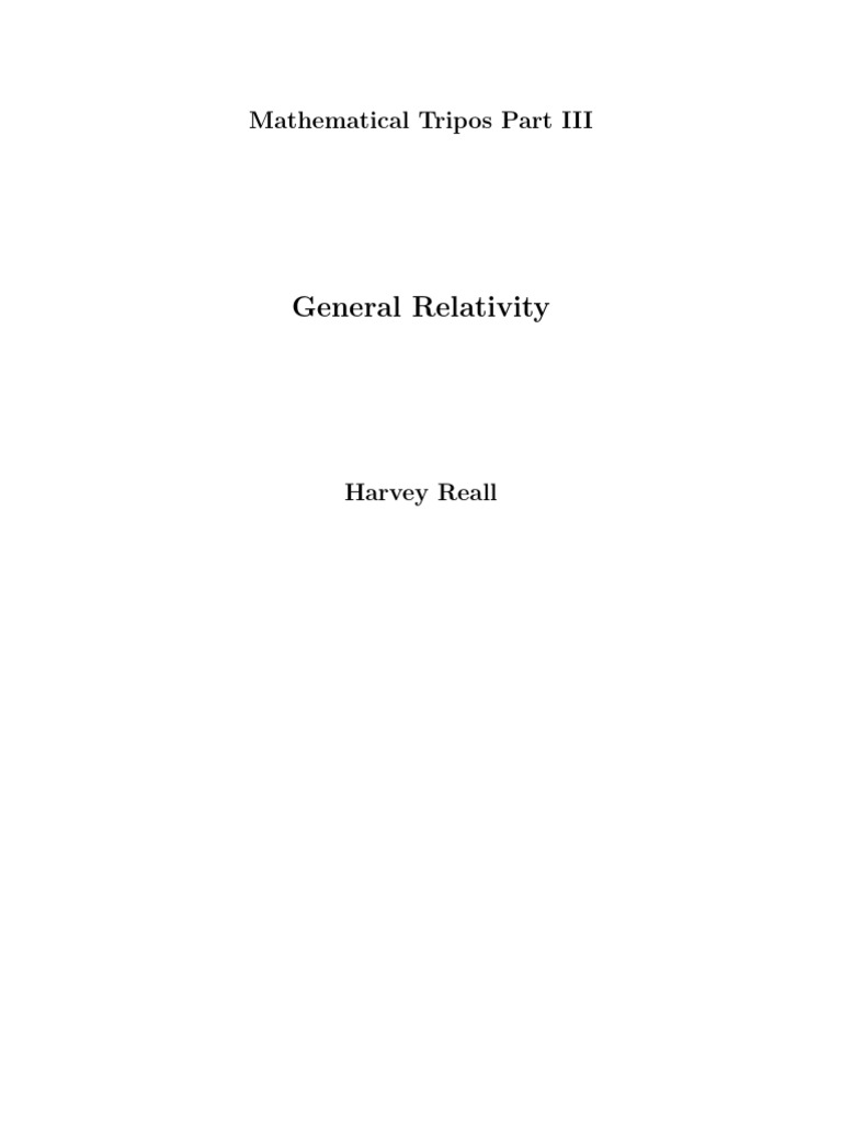 Part3 GR Lectures | PDF | Differentiable Manifold | Tensor