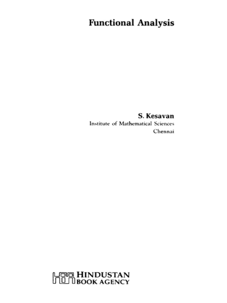 (Texts and Readings in Mathematics, 52) Kesavan S. - Functional ...