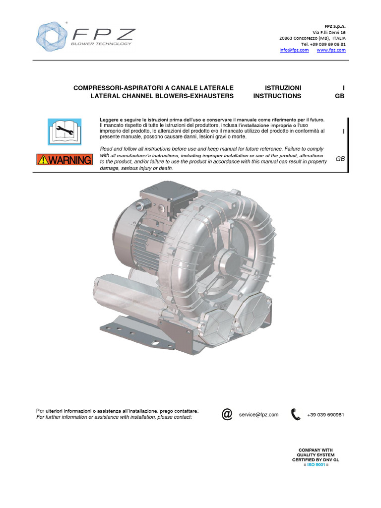Lateral Channel Blowers Guide | PDF