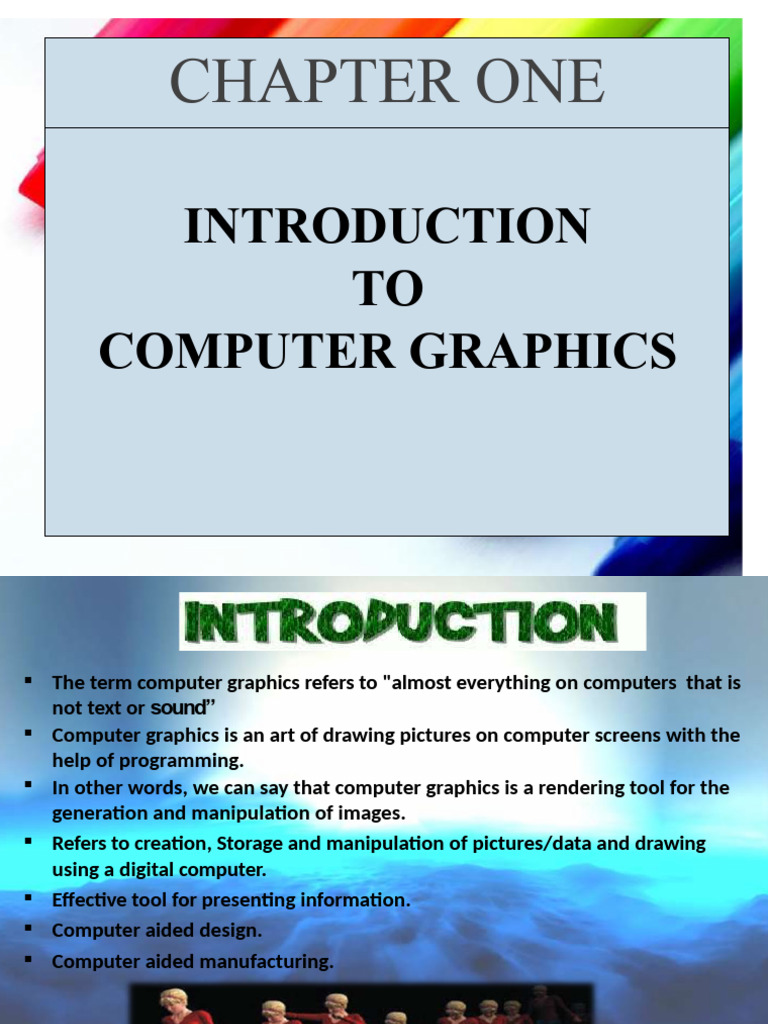 Chapter - 1 | PDF | Computer Graphics | Display Resolution