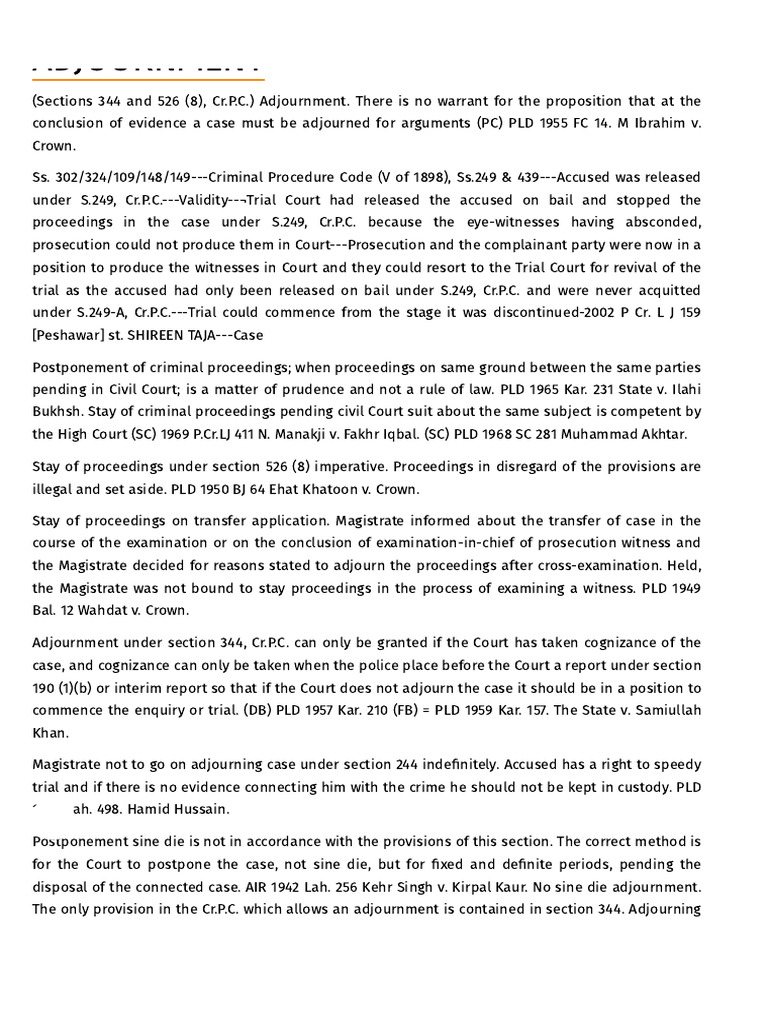 ADJOURNMENT - Prosecutor General | PDF | Bail | Trials