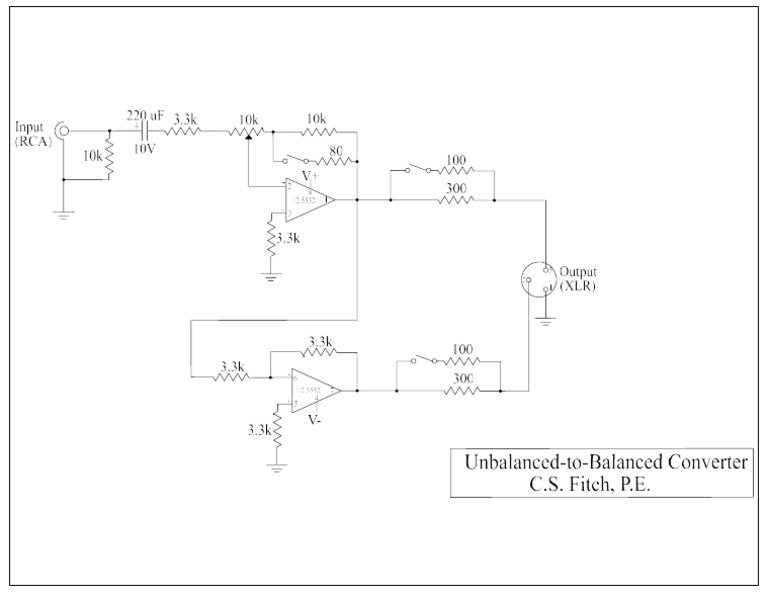 Unbalanced To Balanced Converter Schematic 1 1 | PDF