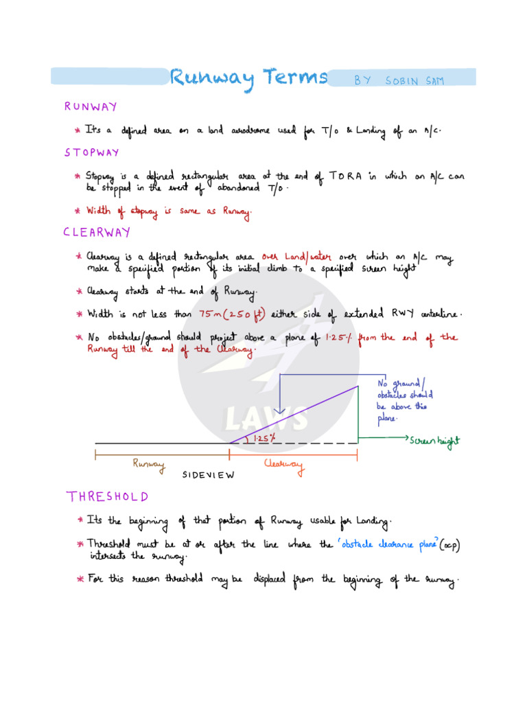 Runway Terms | PDF | Aerospace | Buildings And Structures
