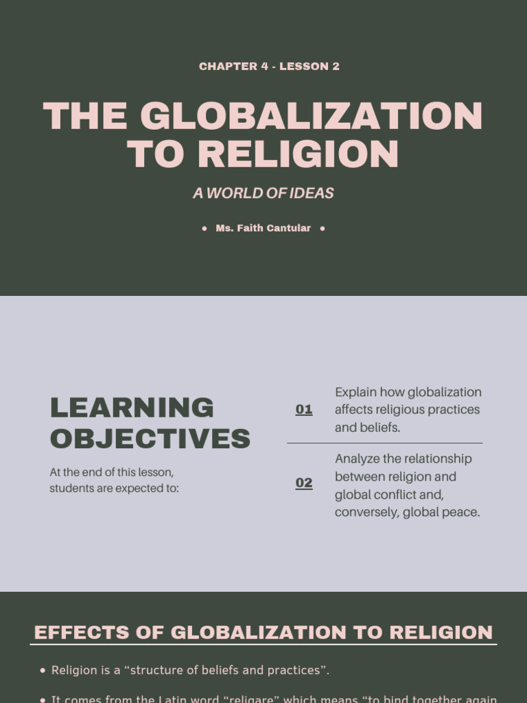 The Globalization To Religion | PDF | Religion & Spirituality