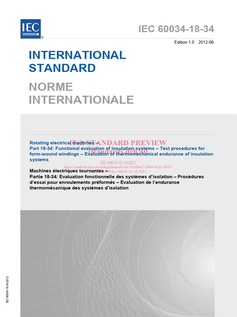 Iec 60034 18 34 2012 | PDF | Commission électrotechnique internationale ...