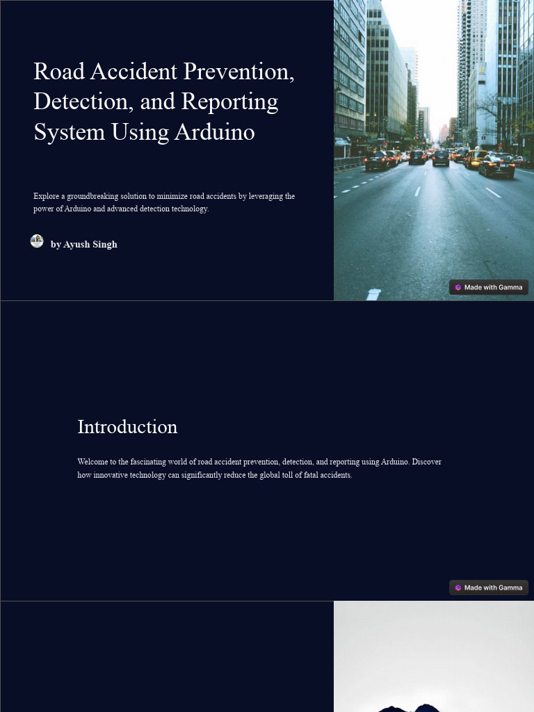 Road Accident Prevention Detection and Reporting System Using Arduino | PDF | Traffic Collision ...