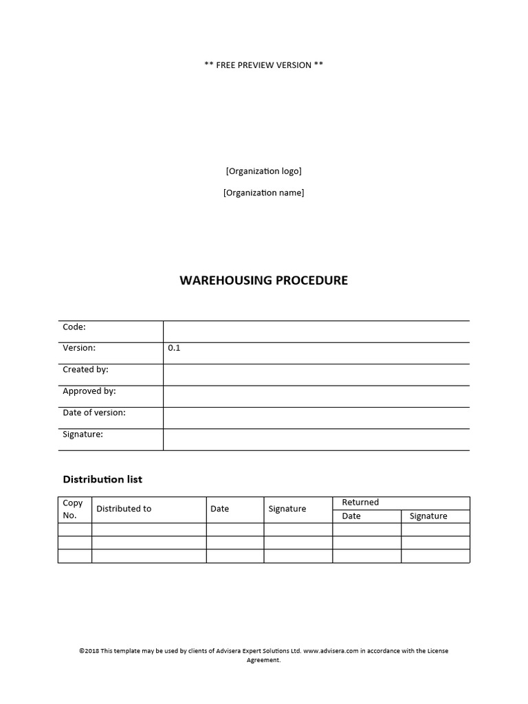 14 Warehousing Procedure Integrated Preview EN | PDF | Business | Computers