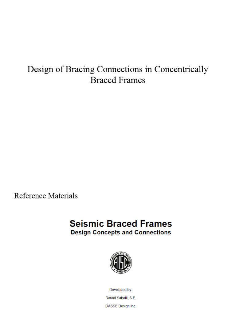 Design of Bracing Connections in Concentrically Braced Frames | PDF | Beam (Structure) | Buckling