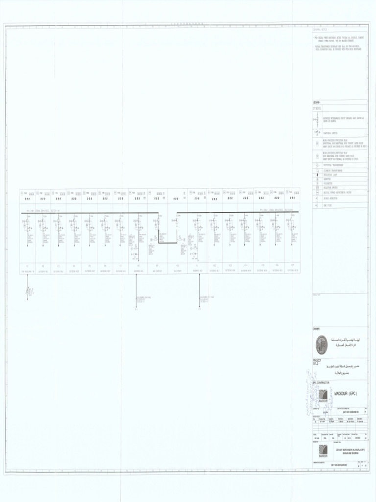 22 KV MV Switchgear (Al-Galala City) Single Line Diagram | PDF
