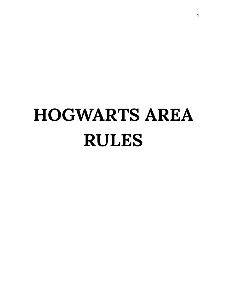 Hogwarts Area Rules | PDF