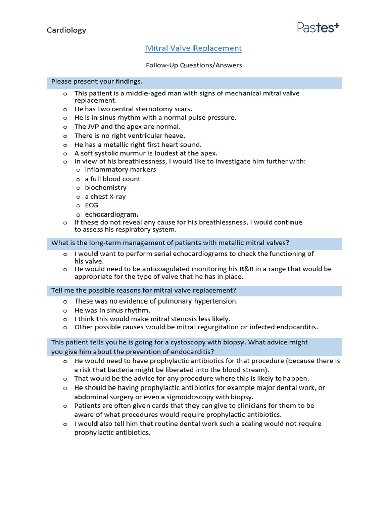 Pastest Note3 1 | PDF | Heart Valve | Heart