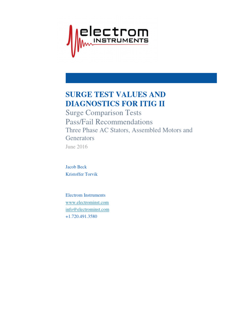 Surge Test Standards for iTIG II | PDF | Technology & Engineering
