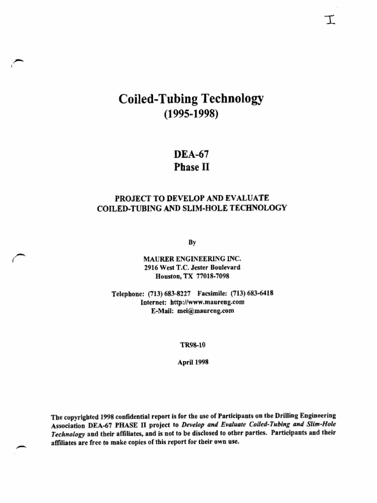 Coiled Tubing Technology | PDF | Technology & Engineering