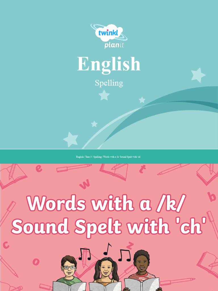 Words with 'ch' as /k/ Sound | PDF | Language Arts & Discipline ...