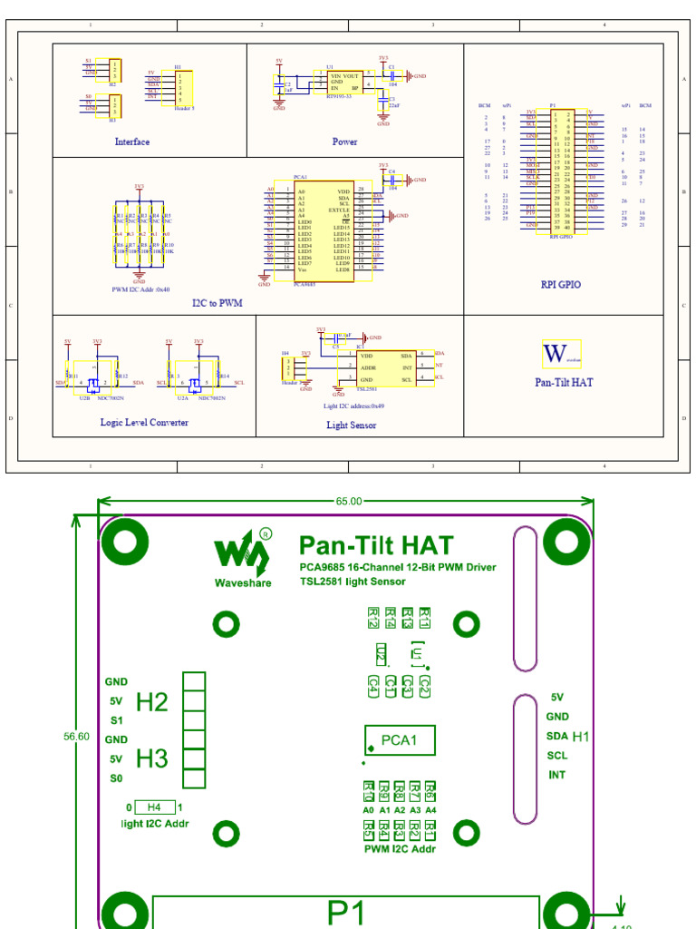 Pan-Tilt HAT Schematic | PDF
