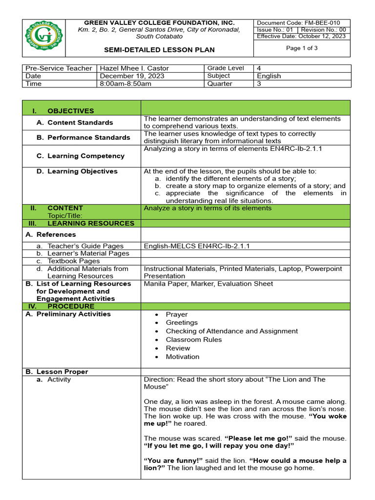 EDUC319 Lessonplan | Download Free PDF | Learning | Pedagogy