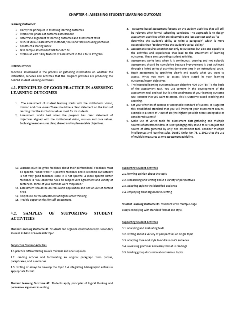 Chapter 4 | PDF | Educational Assessment | Rubric (Academic)