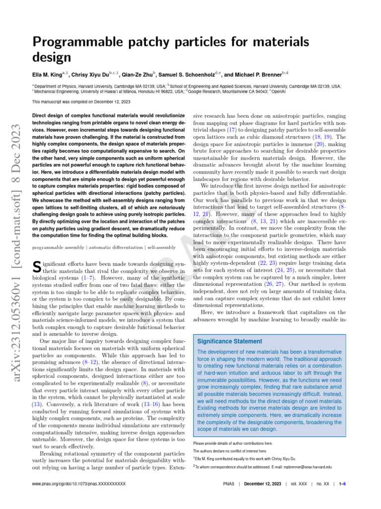 Draft: Programmable Patchy Particles For Materials Design | PDF | Mathematical Optimization ...