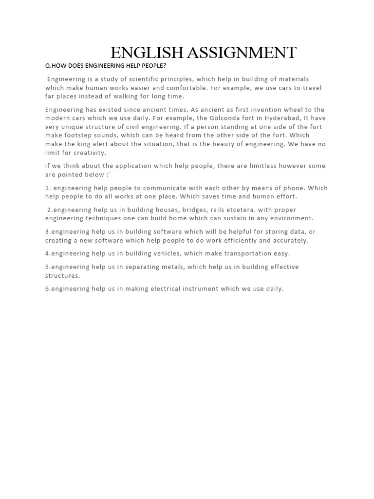 English Assignment | PDF