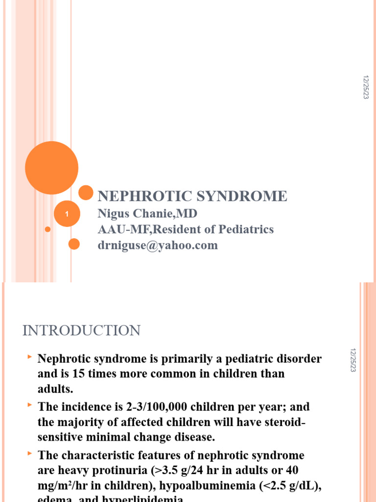 Nephrotic Syndrome Final | PDF