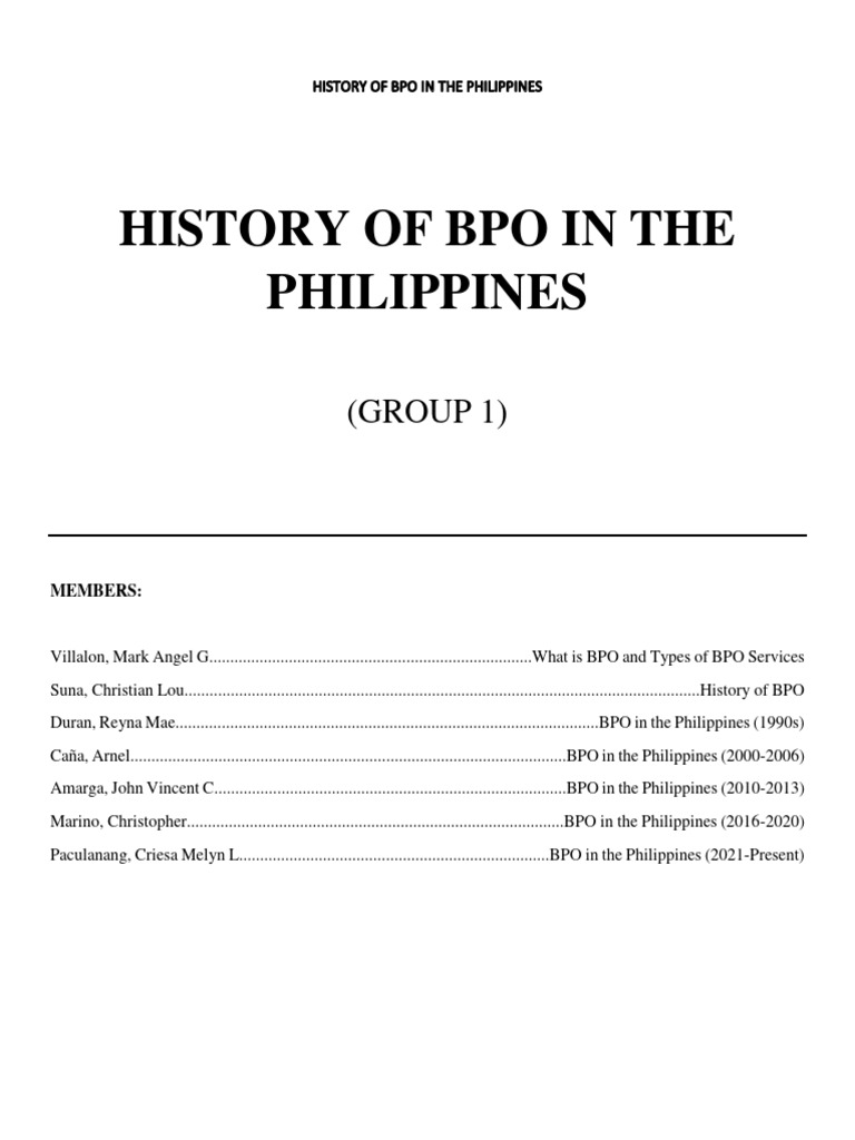Evolution of BPO in the Philippines | PDF | Computers