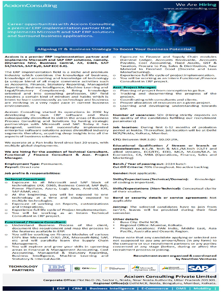 Acxiom Consulting 2024 Batch | PDF