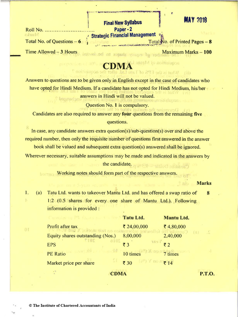 Icai SFM Qna | PDF