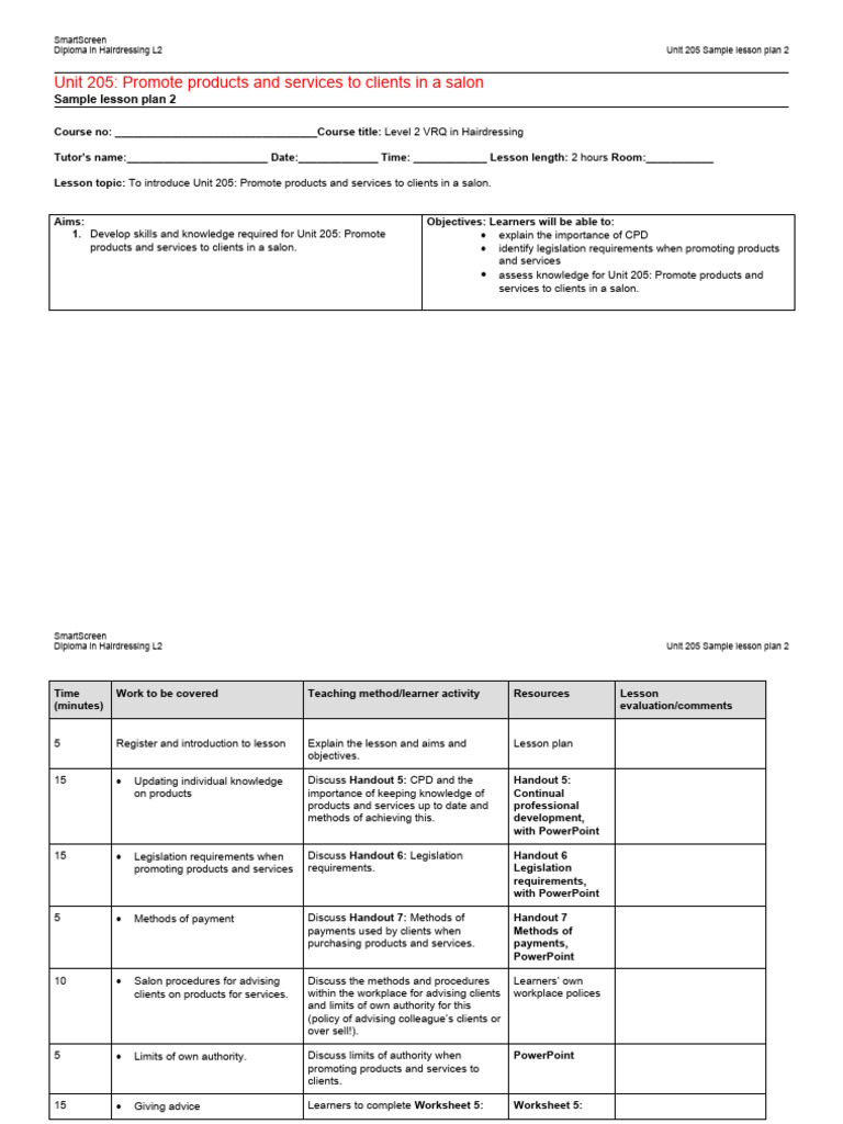 205 Sample Lesson Plan 2 | Download Free PDF | Lesson Plan | Teaching Method