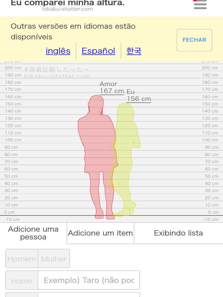 Eu Comparei Minha Altura Uma Ferramenta Conveniente Que Permite Que ...