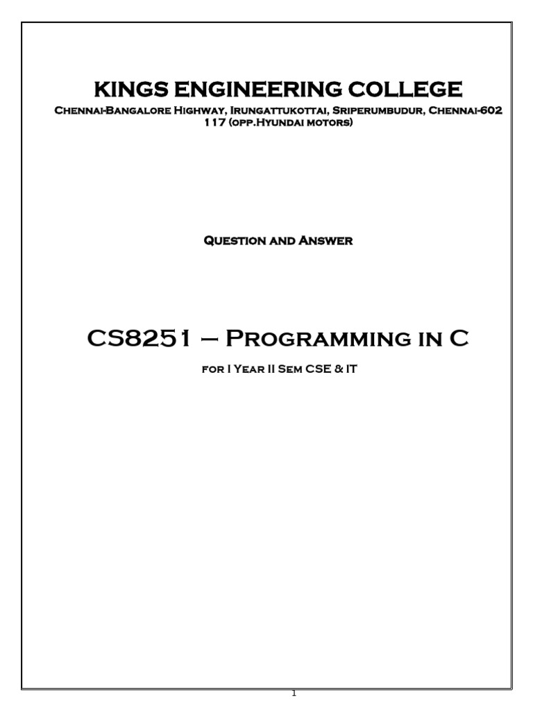Program in C Notes | PDF | Computer Program | Programming Program in C Notes | PDF | Computer Program | Programming