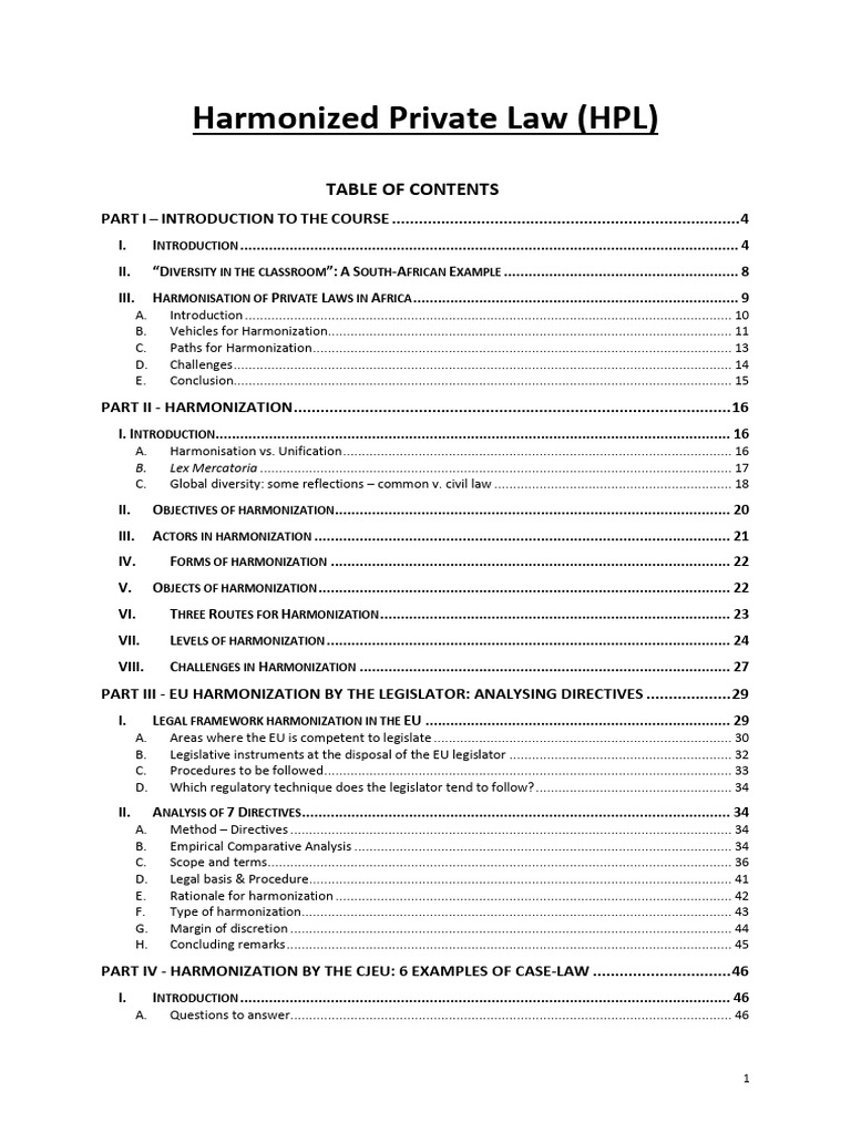 Harmonised Private Law | PDF | European Union | Top Down And Bottom Up ...